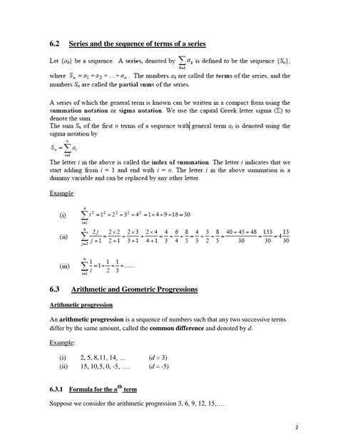Solution Mathematics Chapter 06 Fundamentals Of Sequences And Series