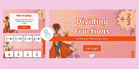 👉 Dividing Fractions Maths Matching Game Ks2 Revision