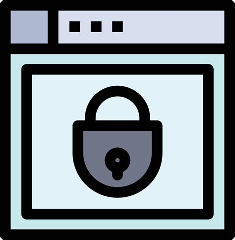 Internet Password Shield Web Security Flat Color Icon Vector Icon