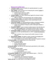 Measurement Validity Types Measurement Validity Types Translation Validity Focus On Whether