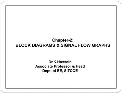 block diagrams and signal flow graphs and their reduction si