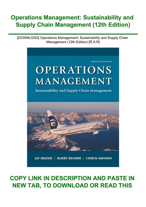 [download] Operations Management Sustainability And Supply Chain