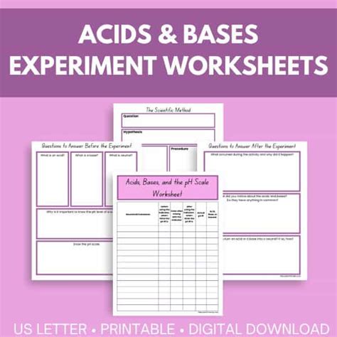 Acid And Base Experiment Worksheets Education Possible Worksheets Library