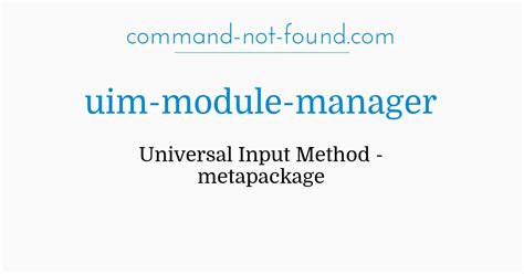 Dockerfile Run Uim Module Manager