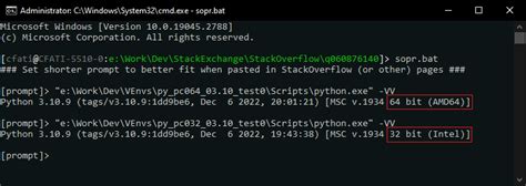 How Do I Determine If My Python Shell Is Executing In Bit Or Bit Stack Overflow