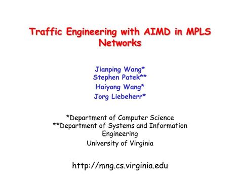 Ppt Traffic Engineering With Aimd In Mpls Networks Powerpoint Presentation Id 3934088