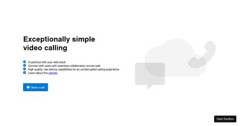 azure communication services calling sample codesandbox