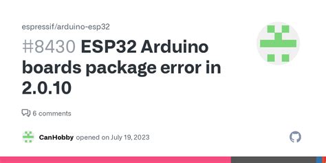 Esp32 Arduino Boards Package Error In 2010 · Issue 8430 · Espressif