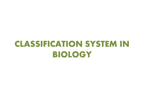 Classification System In Biologypdf