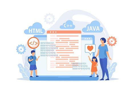 Glückliche Kinder Die Programmieren Auf Einem Riesigen Laptop Lernen