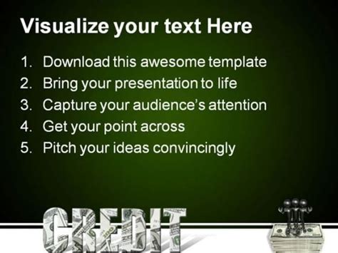 Credit Money PowerPoint Template