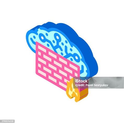 방화벽 클라우드 컴퓨팅 아이소 메트릭 아이콘 벡터 일러스트 레이 션 0명에 대한 스톡 벡터 아트 및 기타 이미지 0명 3차원 형태 Saas Istock