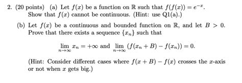 Points A Let F X Be A Function On R Such That Chegg