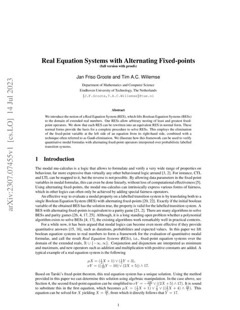 real equation systems with alternating fixed points full version with