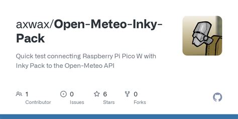 GitHub Axwax Open Meteo Inky Pack Quick Test Connecting Raspberry Pi Pico W With Inky Pack To