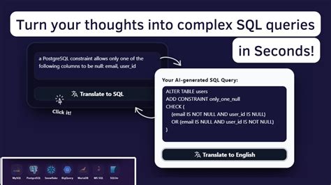 Turn Your Thoughts Into Complex Sql Queries In Seconds Youtube