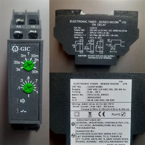 Gic On Delay Timer 12ODT4 At Rs 695 Piece Electronic Timer In Ahmedabad ID 2849669918855