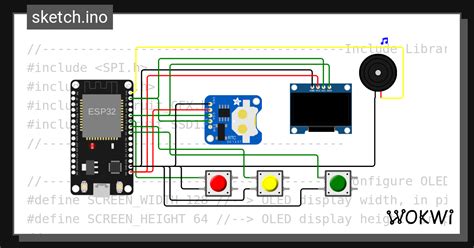 Test Oled Buzzer And Buttons Wokwi Esp32 Stm32 Arduino Simulator