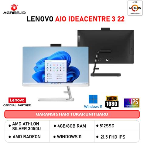 Jual Lenovo Aio Ideacentre Amd Athlon Silver Gb Gb W Fhd Wht Aaid Shopee