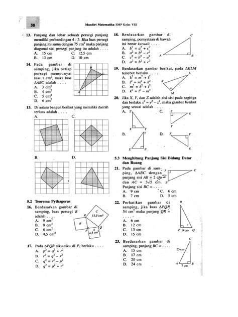 Latihan Soal Pythagoras Pdf