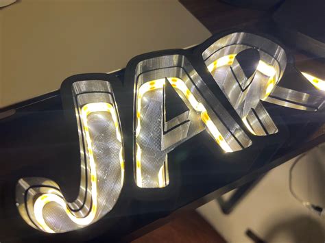 Custom Led Sign For 3d Printing Stl File Etsy