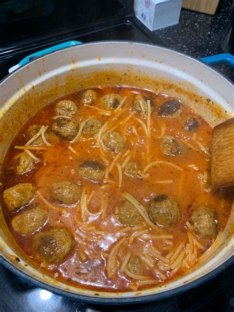 Spaghetti And Meatball Soup Recipe