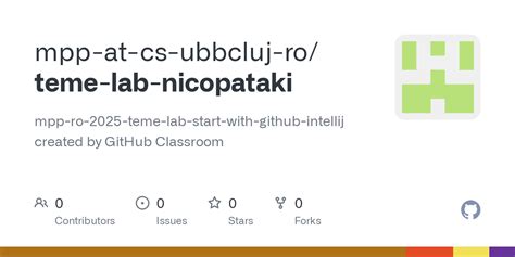 Github Mpp At Cs Ubbcluj Roteme Lab Nicopataki Mpp Ro 2025 Teme Lab