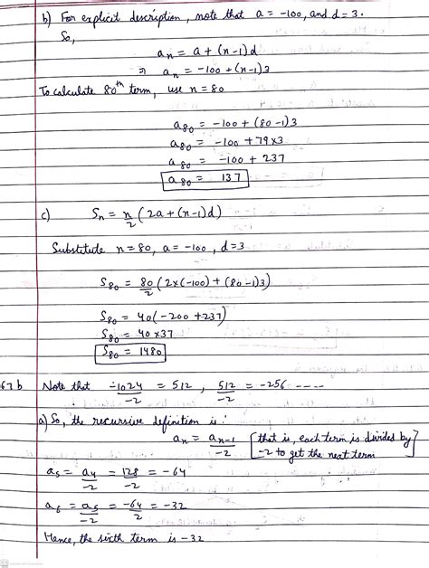 [solved] 18 Write The Formula For The Sum Of The First N Terms Of An