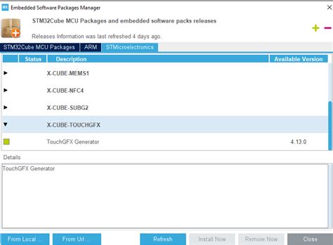 Solved Touch Gfx Additional Software Window Is Empty