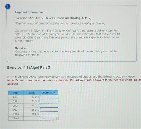 solved required information exercise 11 1 algo