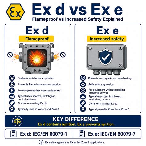 Ex D Vs Ex E Flameproof Vs Increased Safety Explained