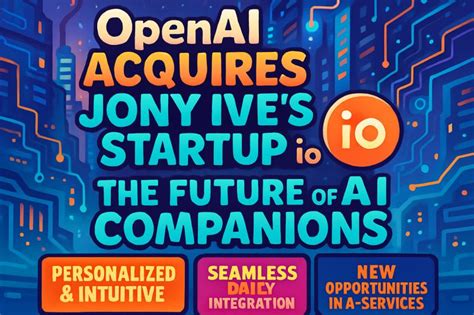 Openai Buys Io For 6 5b To Create Ai Companions Dheeraj K Posted On The Topic Linkedin