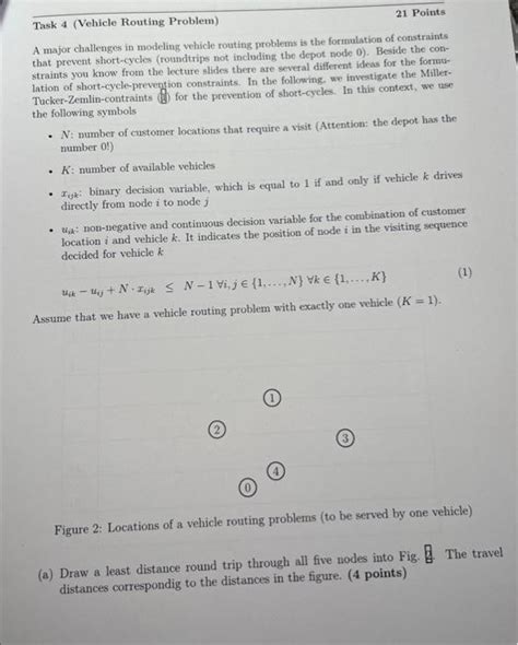 Solved Task 4 Vehicle Routing Problem A Major Challenges