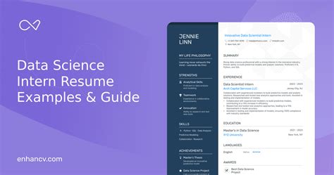 Data Science Intern Resume Examples Guide For