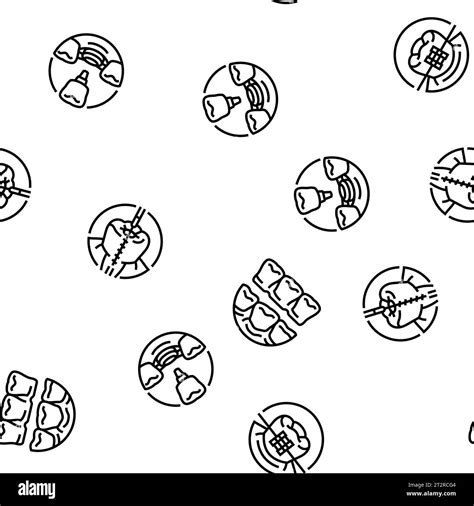 Dental Procedure Clinic Seamless Pattern Vector Stock Vector Image