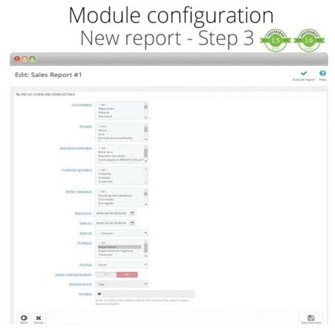 Module Advanced Reports Pour PrestaShop Installation Incluse