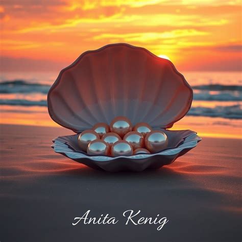 Surreal Beach Scene With Giant Seashell And Glitte Ai Art