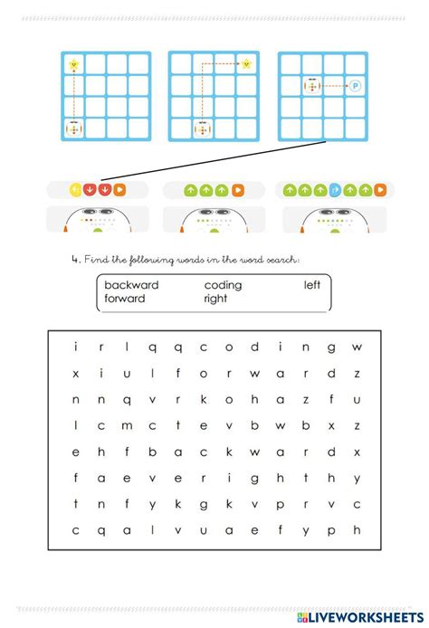 Tale Bot Coding Robot Live Worksheets