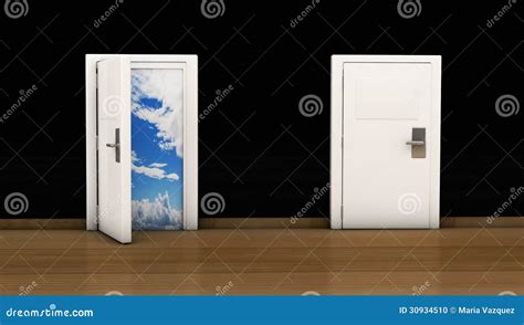 3d Door Open And Close Stock Illustration Illustration Of Election