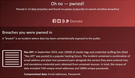 Have I Been Pwned Adds 71 Million Emails From Nazapi Stolen Account List Redpacket Security