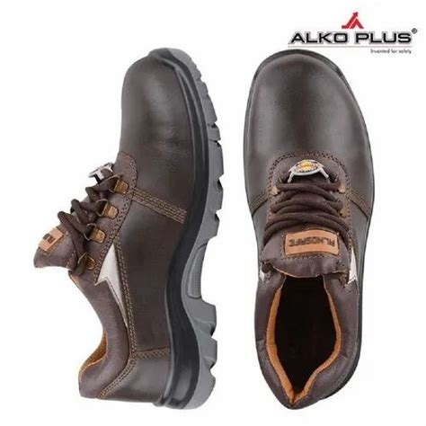 Alko Plus Aps 2x Brown Pu Safety Shoes Size 6 Packaging Type Box At