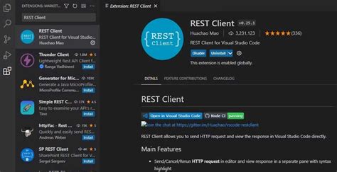 cách tạo các cuộc gọi rest api từ bên trong vs code