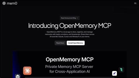Openmemory Mcp A Local Ai Memory Sharing Tool Based On Mcp Protocol Alternative Ai Tools