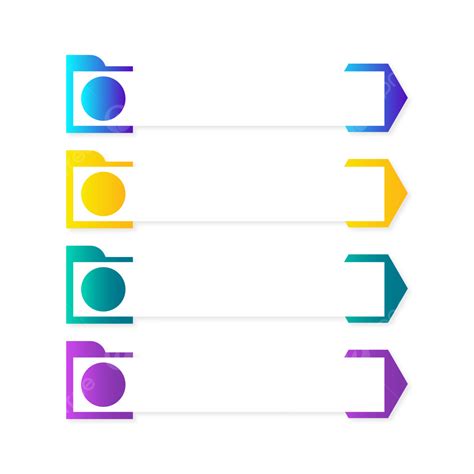 4 Steps Infographic Banner Shape Design Element Vector Infographic