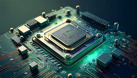 Premium AI Image Electrical Circuit With Microchip Generative AI