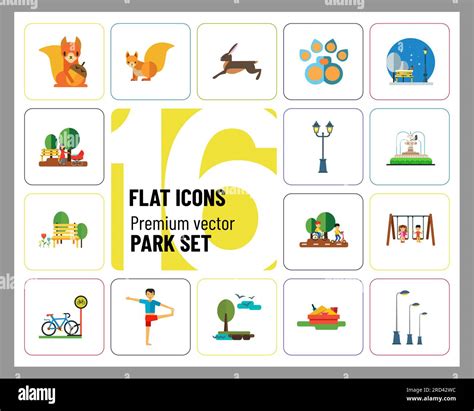 Park Icon Set Stock Vector Image And Art Alamy