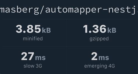 Timonmasbergautomapper Nestjs Bundlephobia