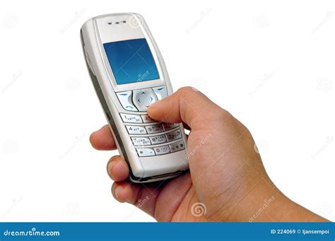Pressing The Cell Phone S Buttons Stock Image Image Of Chat Business
