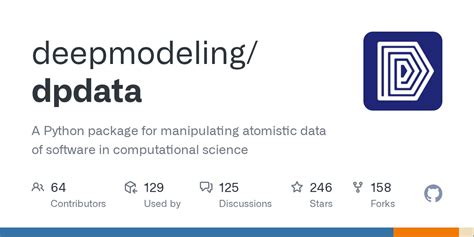 Github Deepmodelingdpdata A Python Package For Manipulating