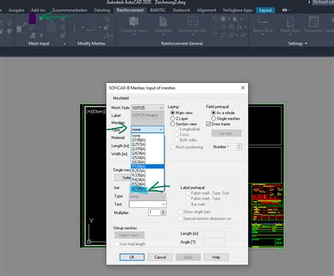 Reinforcement Mesh And Rebar Customizing Soficad Sofistik Forum